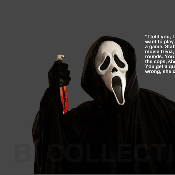 Wall Decor | Screams Ghostface I Told You I Want To Play A Quote Photo ...